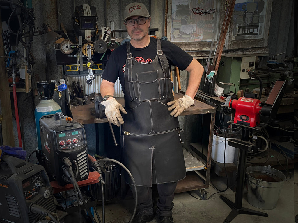 Handmade Heavy Duty Leather Welding Apron – Messed Up Motors